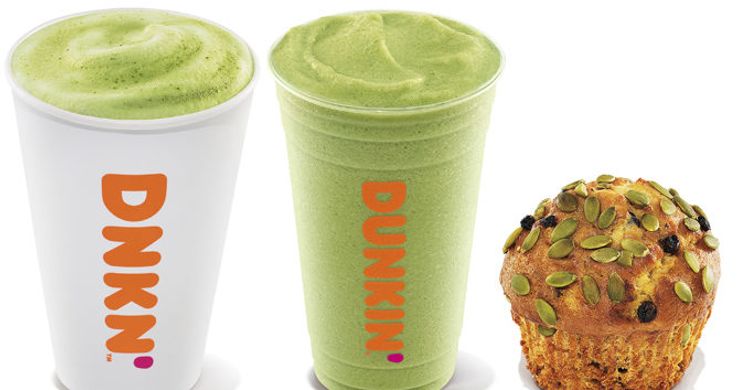 Dunkin' Unveils New Matcha Lattes And A New Protein-Packed Muffin - Forkly